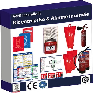 Kit Extincteurs entreprise - Alarme incendie Type 4 autonome